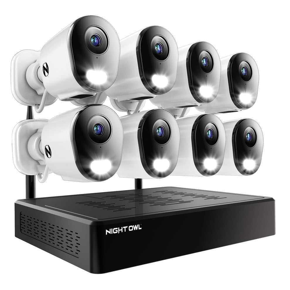 10 Channel 4K Wi-Fi NVR Security System with 1TB Hard Drive and 8 Wi-F ...