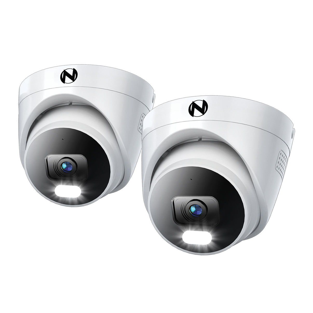 Add On Wired IP 4K Deterrence Dome Cameras with 2-Way Audio - 2 Pack ...