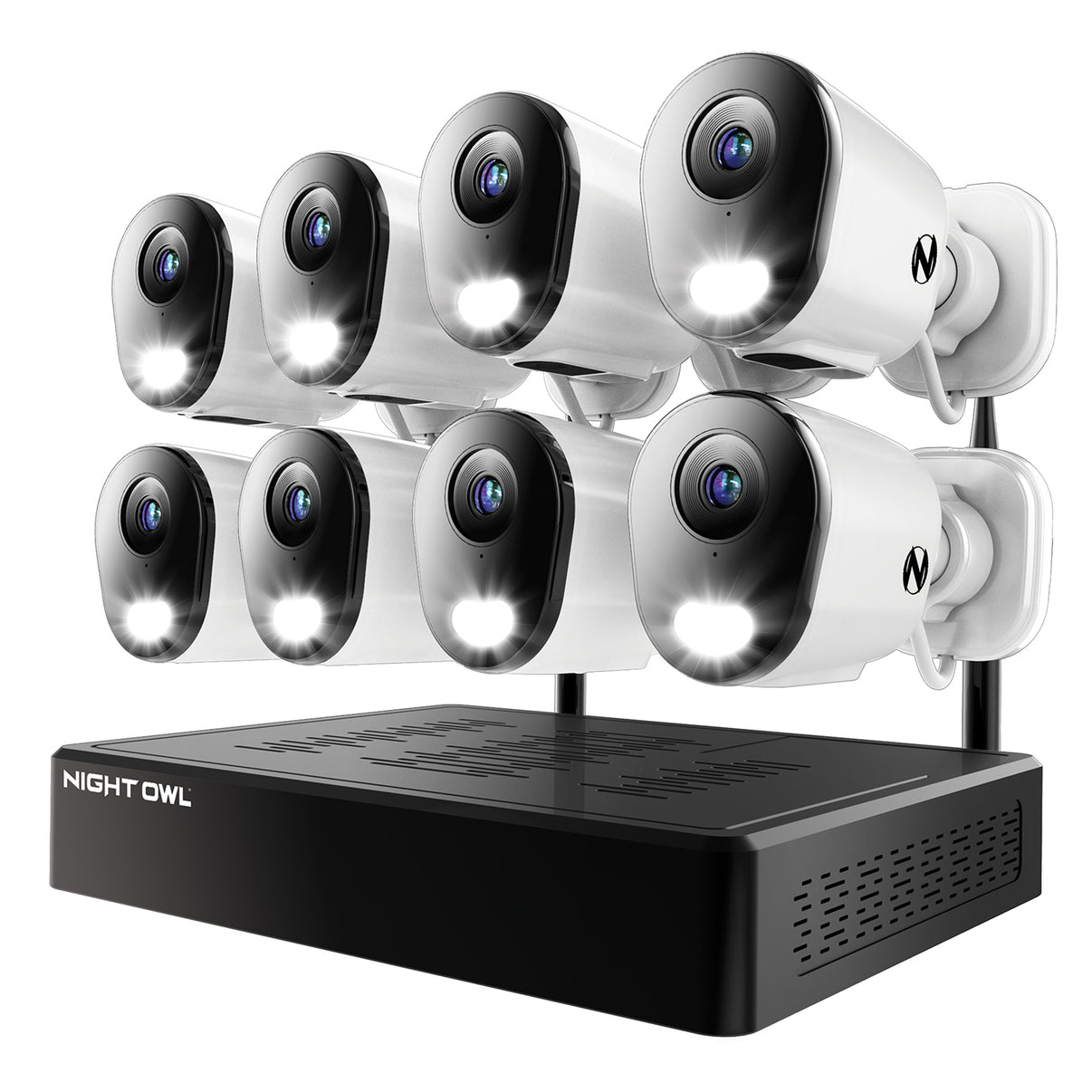 10 Channel 4K Wi-Fi NVR Security System with 2TB Hard Drive and 8 Wi-F ...