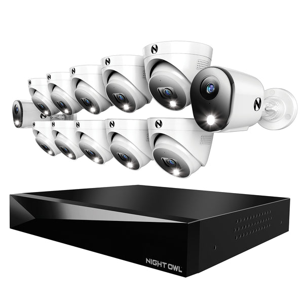 2-Way Audio 20 Channel DVR Security System with 2TB Hard Drive and 12 ...