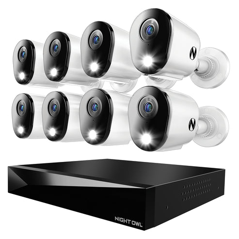 2-Way Audio 12 Channel DVR Security System with 2TB Hard Drive and 8 W ...