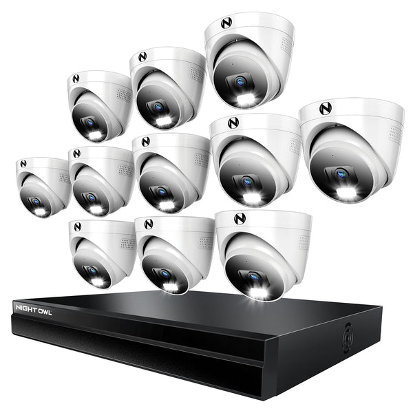 Power over Ethernet 24 Channel NVR Security System with 4TB Hard Drive ...