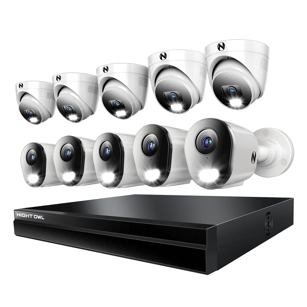 Power over Ethernet 24 Channel NVR Security System with 4TB Hard Drive ...