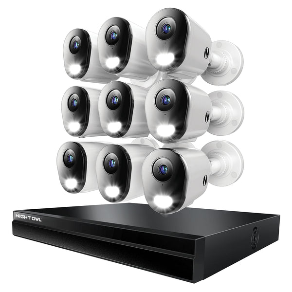 Power over Ethernet 24 Channel NVR Security System with 4TB Hard Drive ...