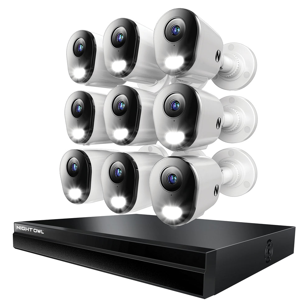 Power over Ethernet 24 Channel NVR Security System with 4TB Hard Drive ...