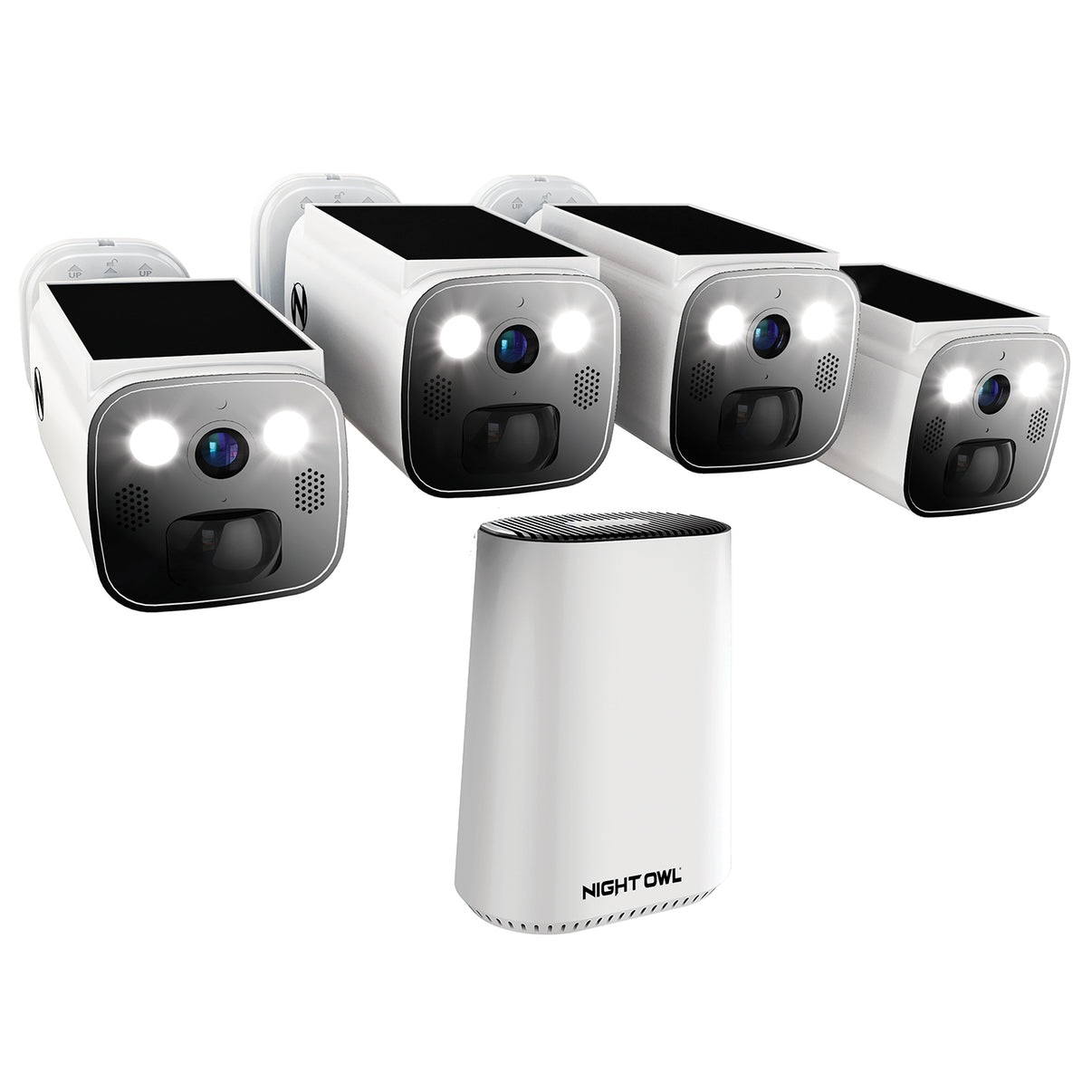 Expandable Wi-Fi Security Hub with 64GB microSD Card and 4 Wire Free S ...