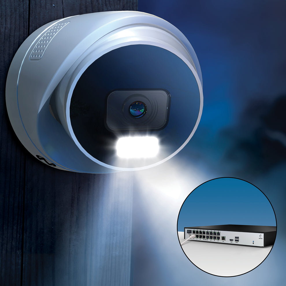 Power over Ethernet 24 Channel NVR Security System with 4TB Hard Drive ...