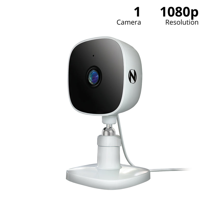 Indoor Wi-Fi IP Plug In 1080p Deterrence Camera with 2-Way Audio - Whi ...