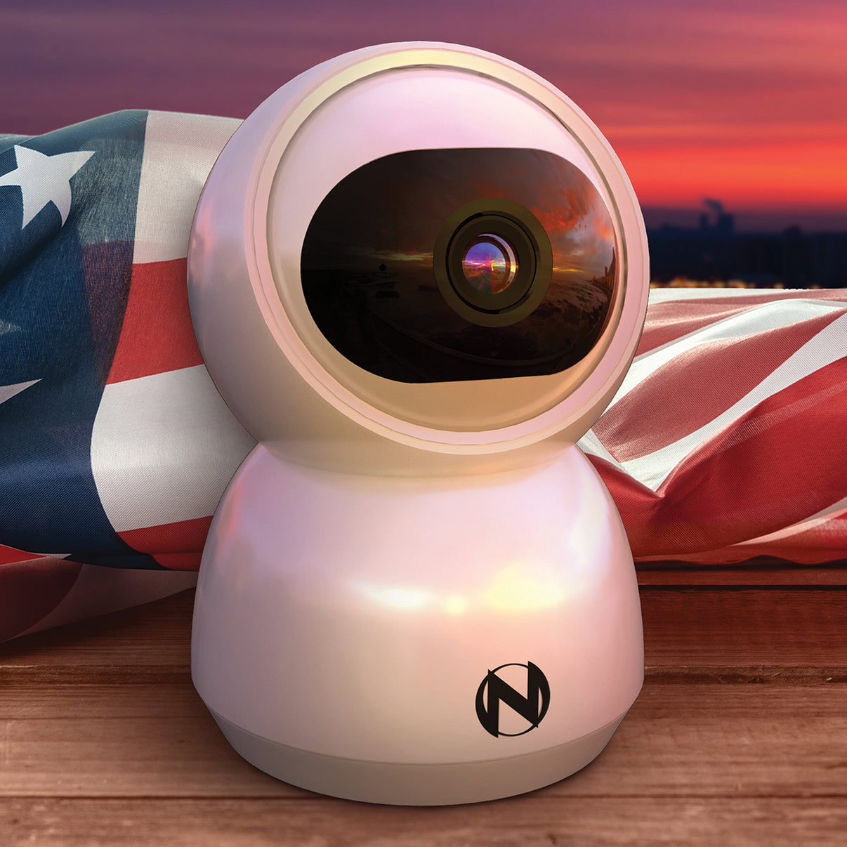 Indoor Wi-Fi IP Plug In 3MP Deterrence Camera with Pan, Tilt and 2-Way ...