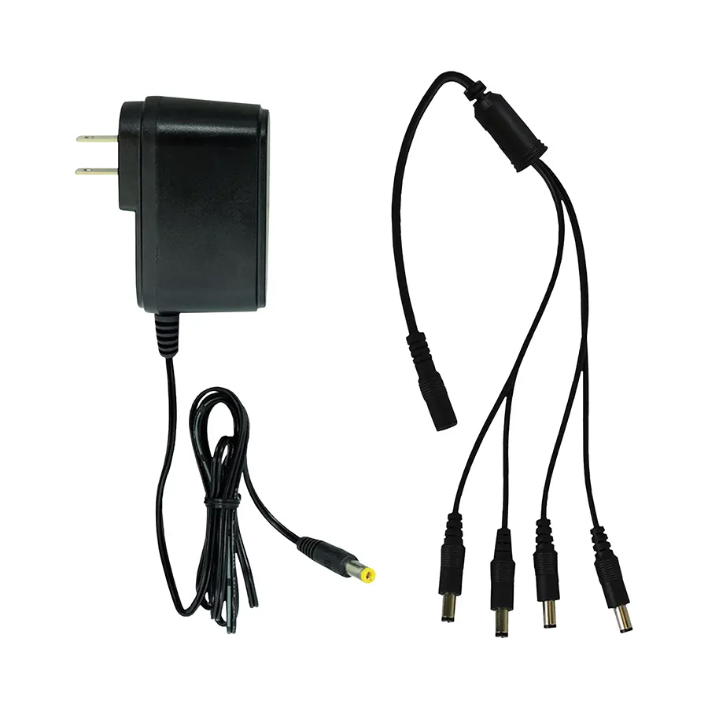12V-2A Camera Power Adapter with 4-Way Power Splitter - Powers up to 4 ...